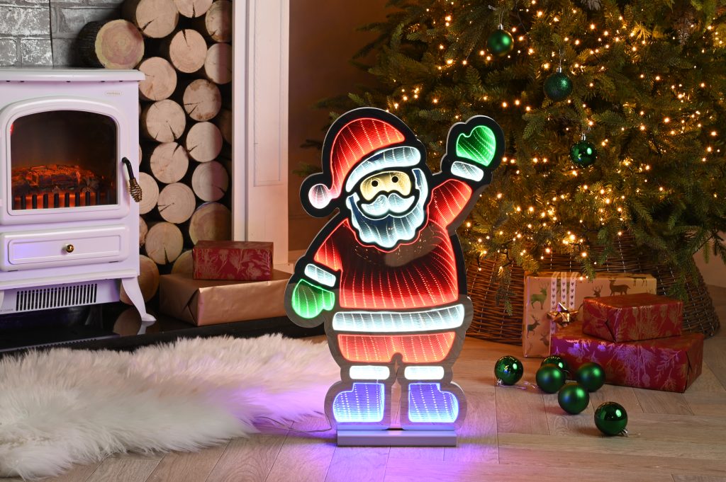 Festive: Infinity Santa Light 56cm - Christmas At Altons