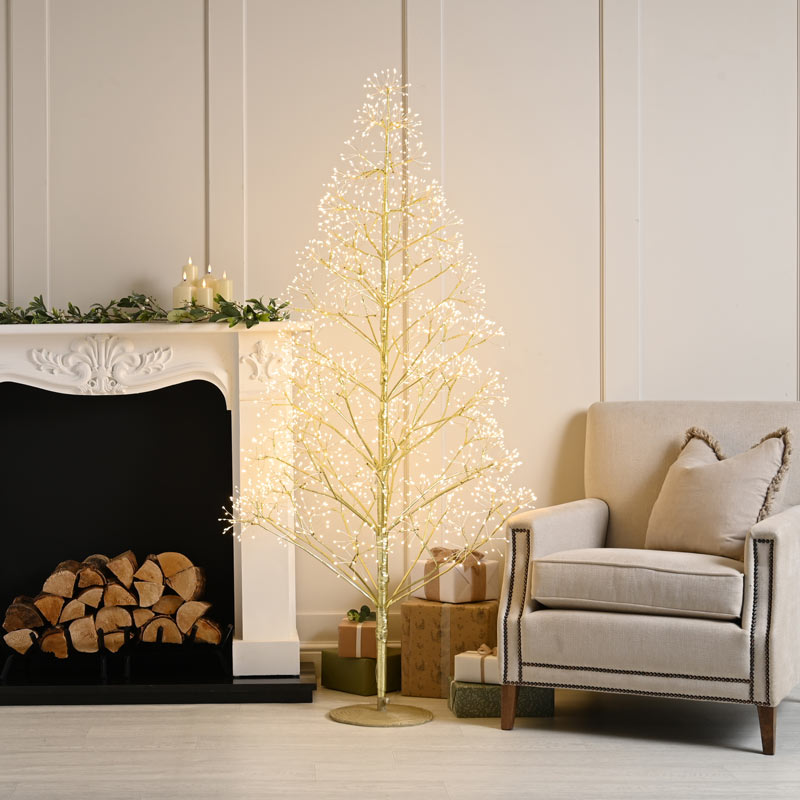 Festive Pre Lit Microdot Confetti Tree - Available in 4 Sizes ...